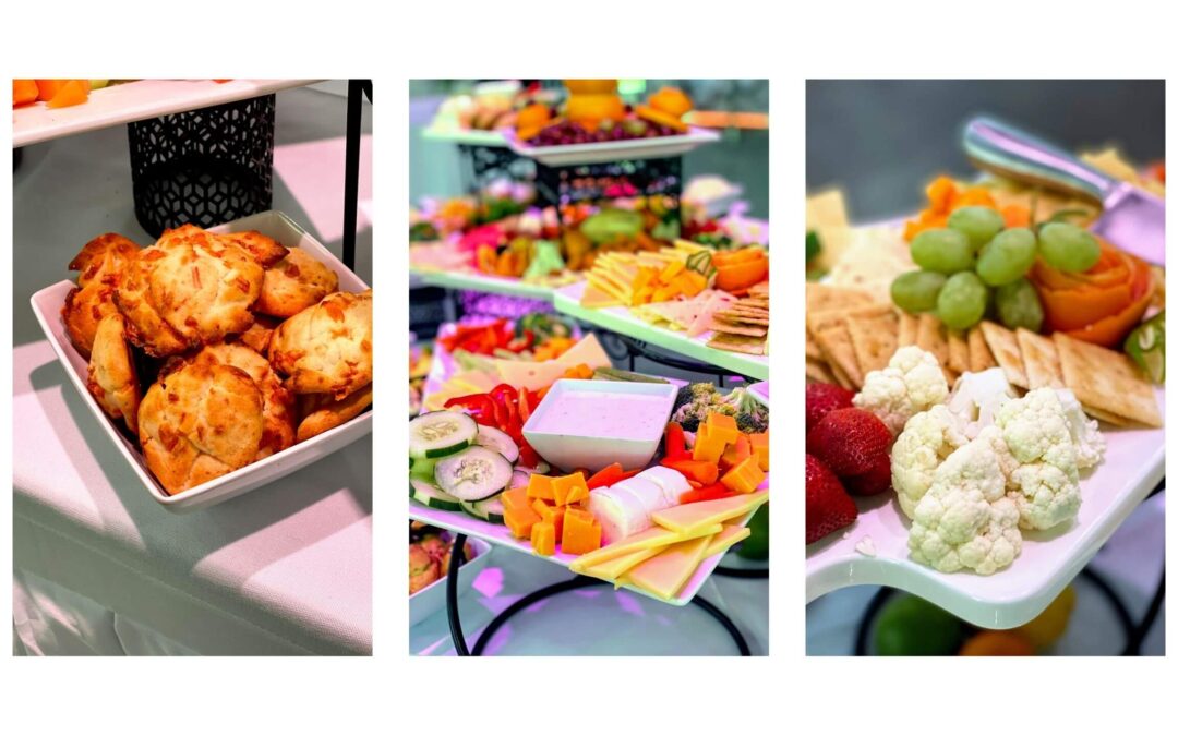 Fresh-baked flavored biscuits and housemade ranch compliment veggie and ...